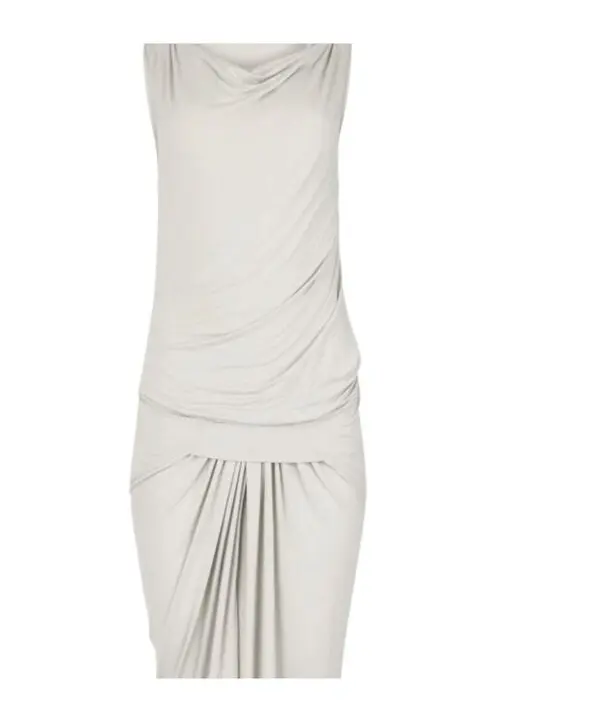 ENTIRE STUDIOS Draped Maxi Dress - White
