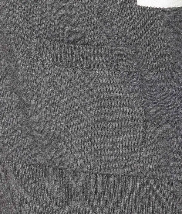 Thom Browne 4-bar V-neck Cardigan - Grey