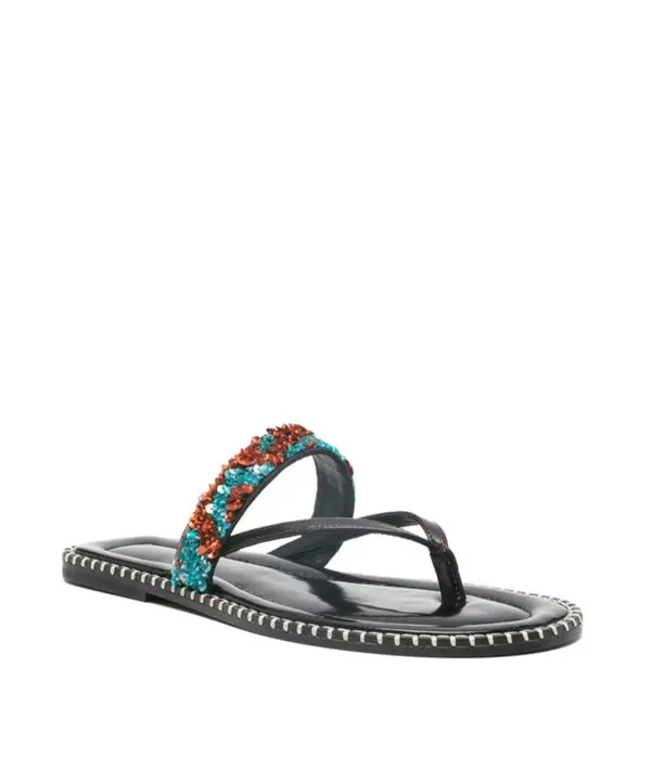 Dries Van Noten Embellished Round Toe Slippers