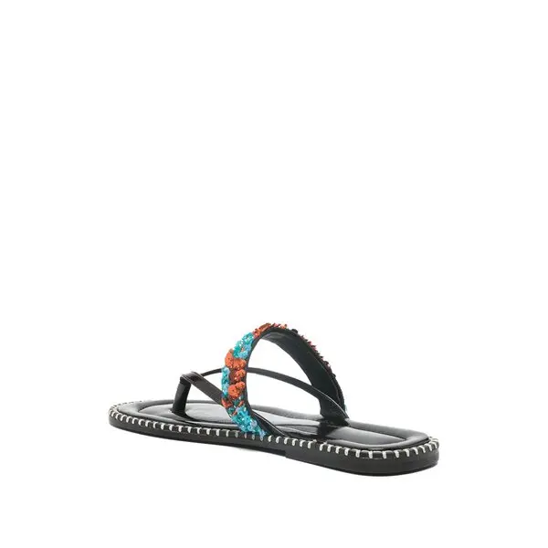 Dries Van Noten Embellished Round Toe Slippers