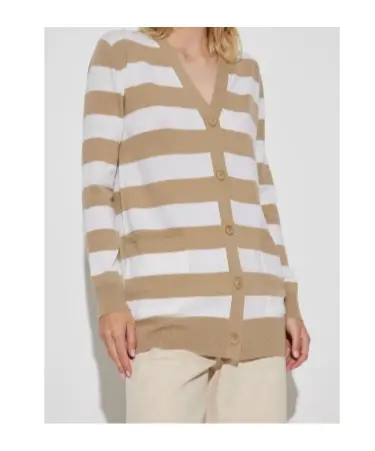 Max Mara Fiemme Striped Cardigan - Beige