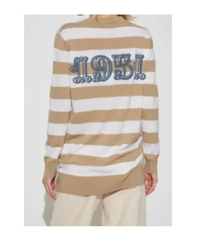 Max Mara Fiemme Striped Cardigan - Beige