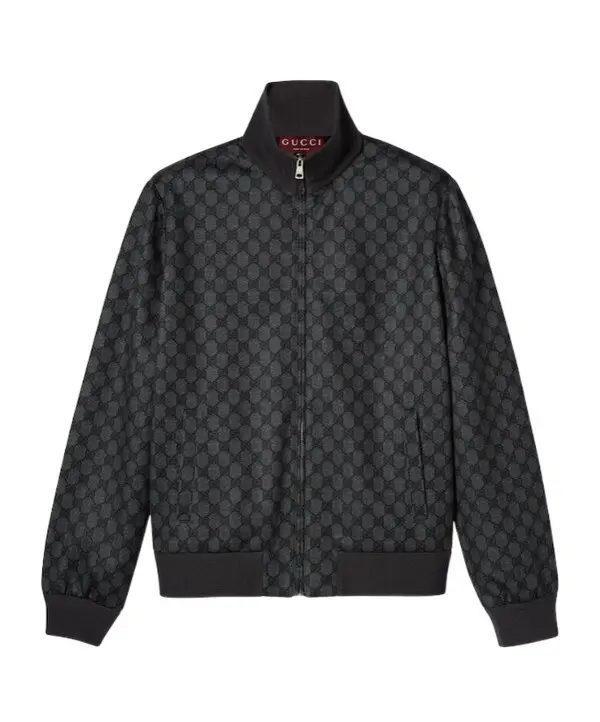 Gucci Printed Technical Jersey Zip Sweatshirt