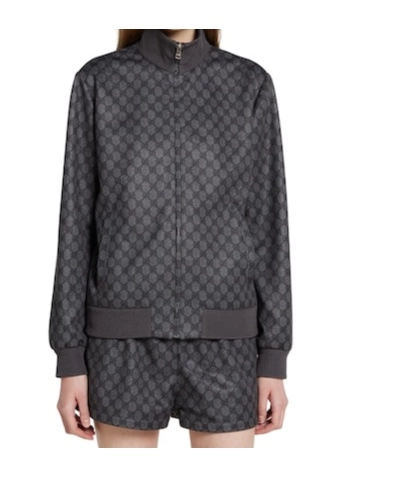 Gucci Printed Technical Jersey Zip Sweatshirt