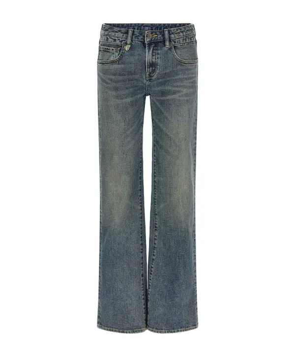 R13 Straight Leg Jeans With Contrast Stitching