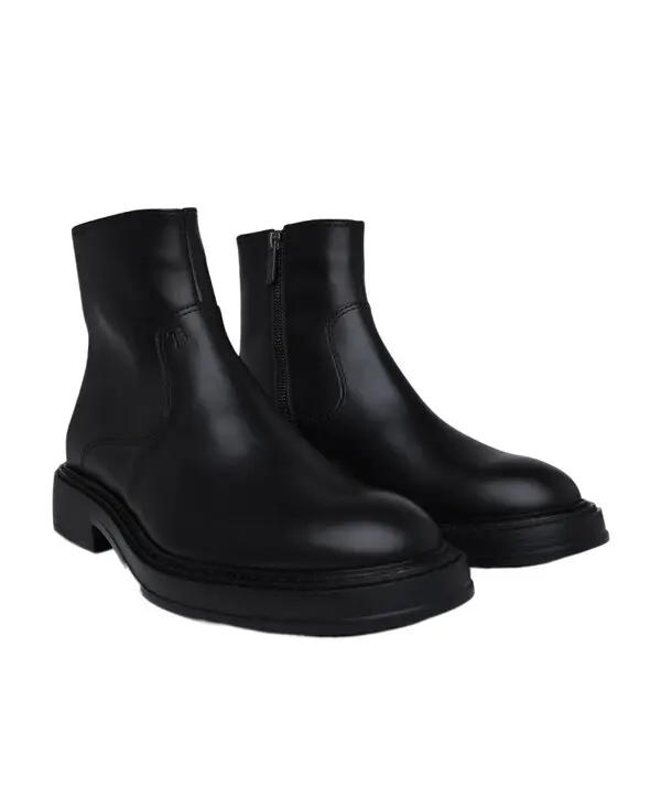 TOD'S Almond Toe Ankle Boots With Zipper