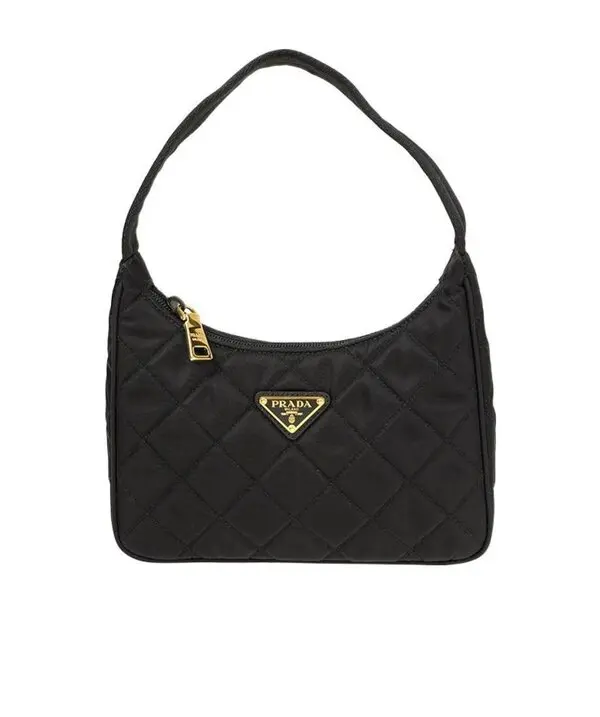 Prada Quilted Zippered Shoulder Bag