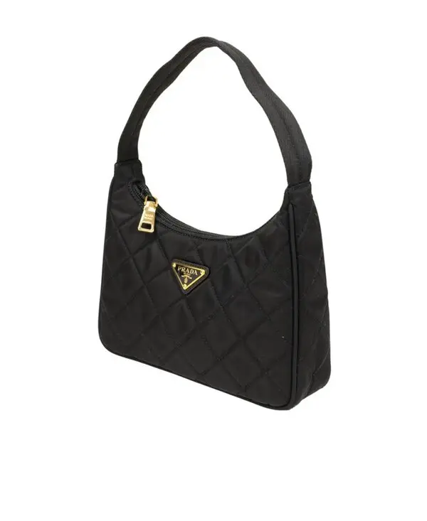 Prada Quilted Zippered Shoulder Bag
