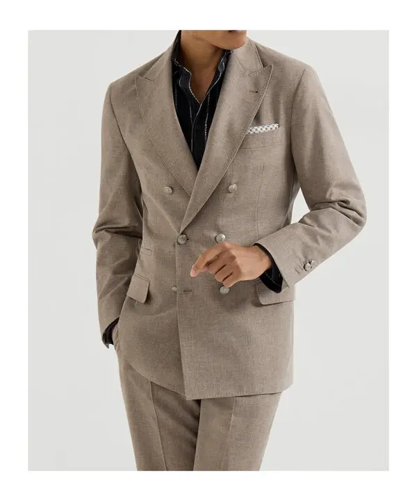 Brunello Cucinelli Double-breasted Blazer - Gray