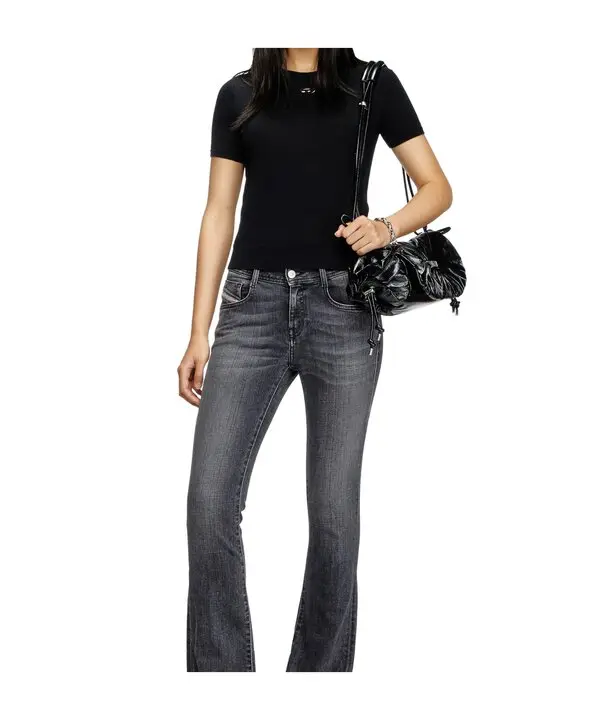 DIESEL® M-aline Logo Embroidered Knitted Top - Black