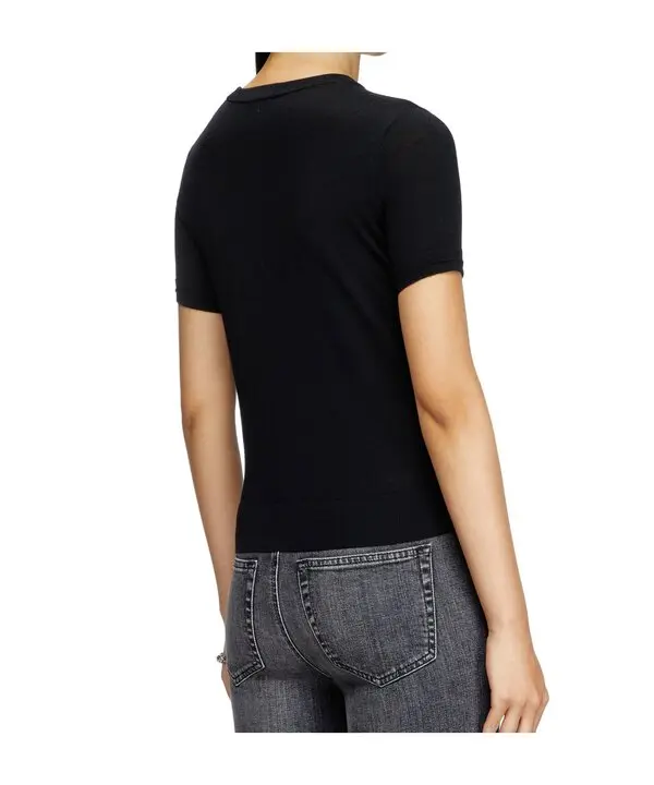 DIESEL® M-aline Logo Embroidered Knitted Top - Black