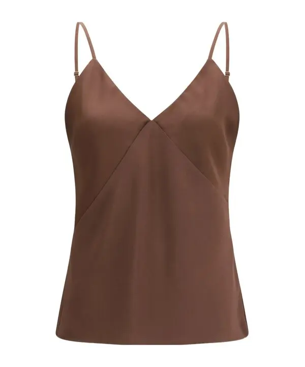 FORTE_FORTE Envers Satin V-neck Slip Top