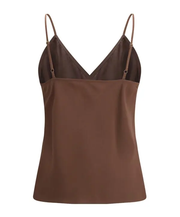 FORTE_FORTE Envers Satin V-neck Slip Top