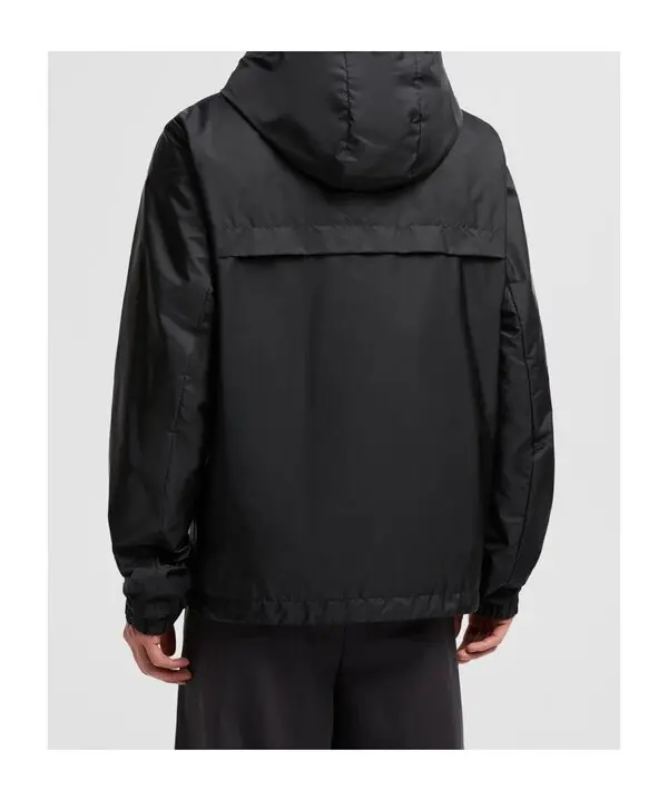Moncler Rifeo Logo Patch Zip-up Jacket - Black