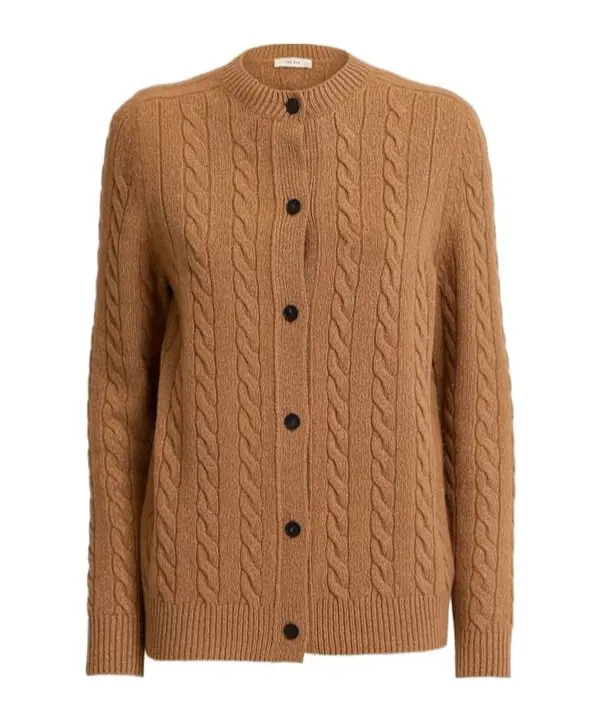 THE ROW Knit Wool Cardigan With Ribbed Detailing