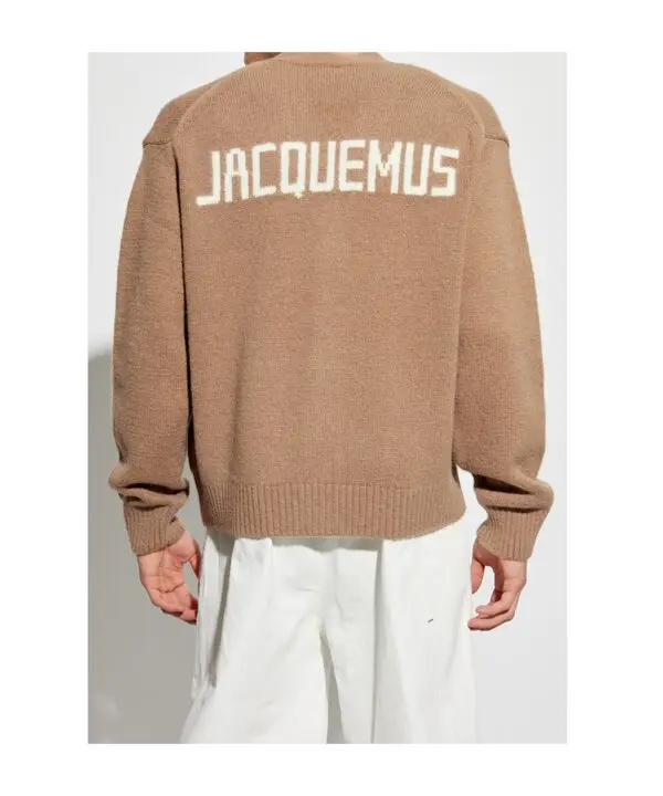 Jacquemus Long Sleeve V-neck Cardigan - Brown