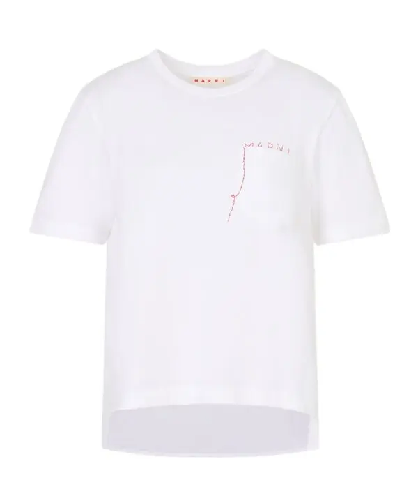Marni Hand-stitched Logo T-shirt - Ivory