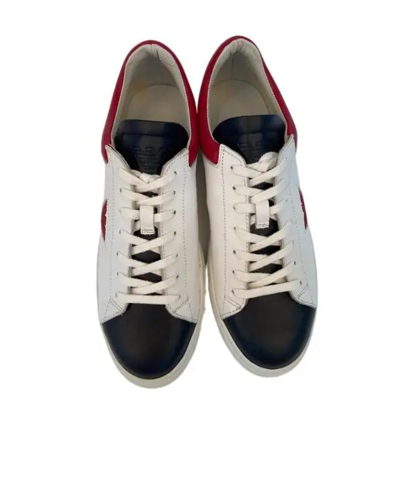 Emporio Armani Lace-up Casual Sneakers - Nude