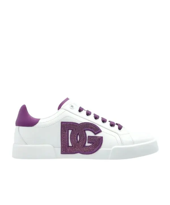 Dolce & Gabbana Portofino Dg Logo Sneakers - White