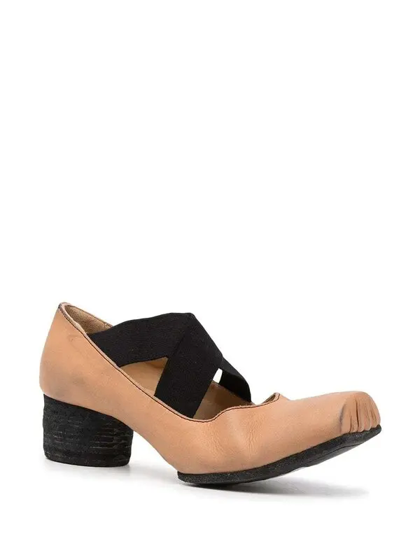 UMA WANG Contrasting Toe-cap Pumps - Brown