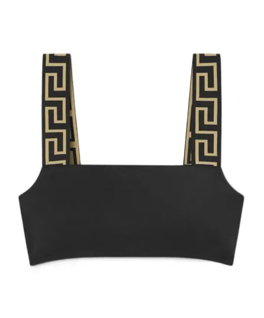 Versace Greca Bikini Top - Black