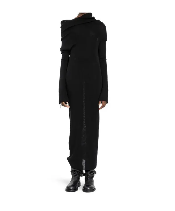 ANN DEMEULEMEESTER Barbro Dropped Shoulder Midi Knitted Dress