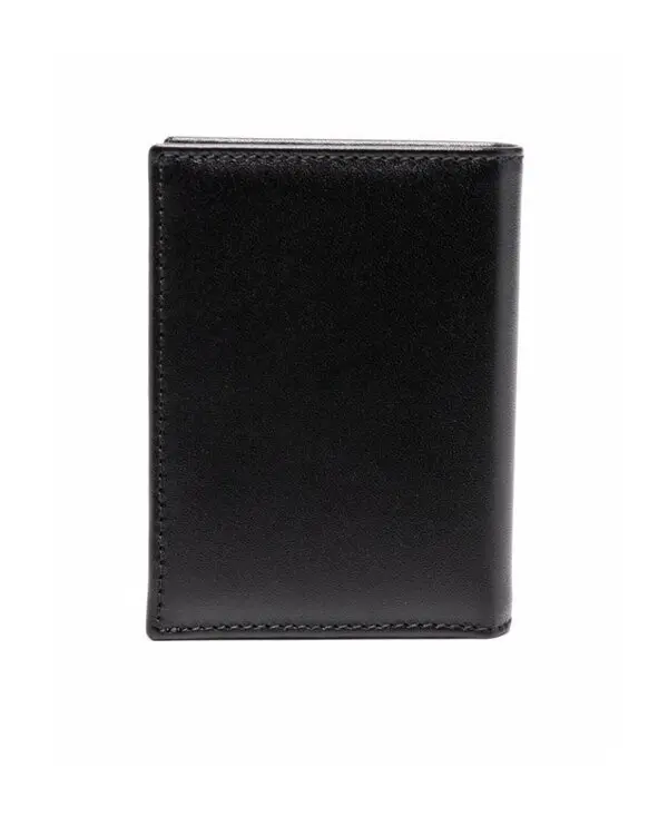 Comme Des Garçons Logo Printed Bi-fold Wallet - Black