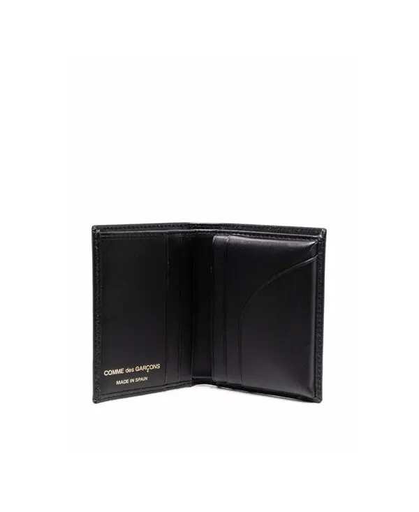 Comme Des Garçons Logo Printed Bi-fold Wallet - Black
