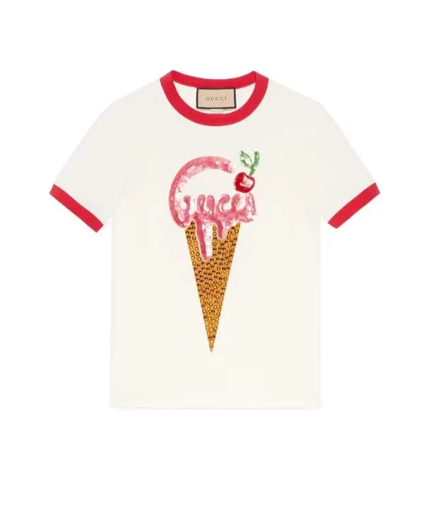Gucci Logo-print Short-sleeve T-shirt - Ivory