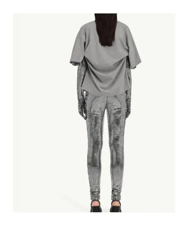 MAISON MARGIELA Round Neck T-shirt With Back Stitch Detail - Gray