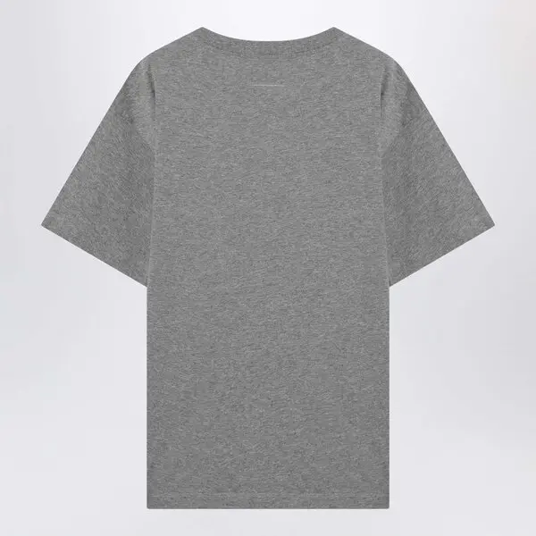 MAISON MARGIELA Round Neck T-shirt With Back Stitch Detail - Gray