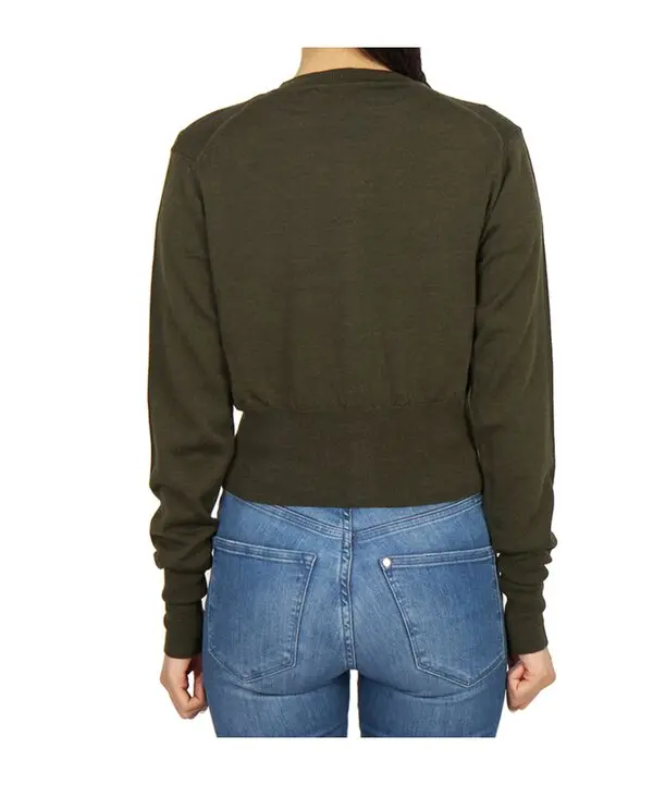 VIVIENNE WESTWOOD Orb Embroidered Cropped Cardigan - Green