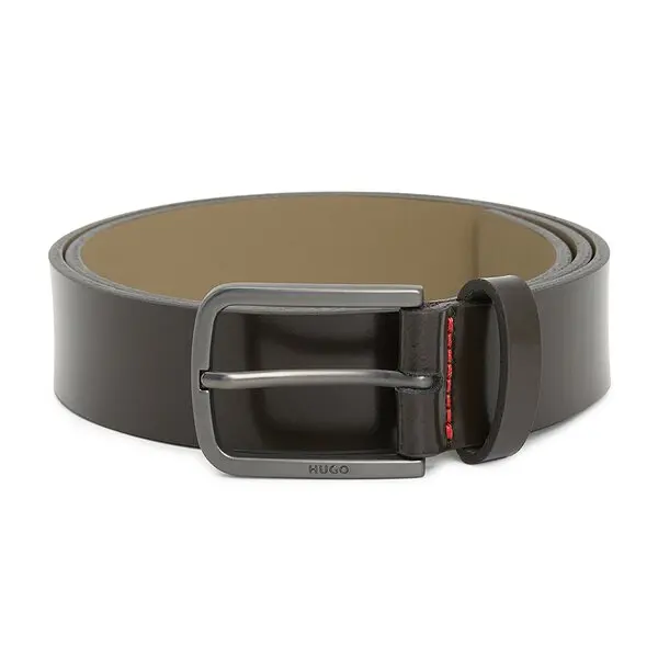 Hugo Boss Leather Belt With Buckle - Black