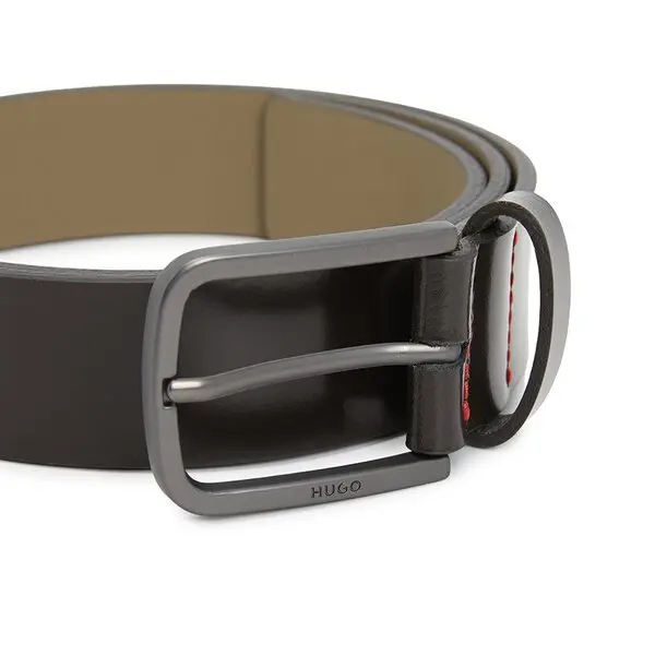Hugo Boss Leather Belt With Buckle - Black