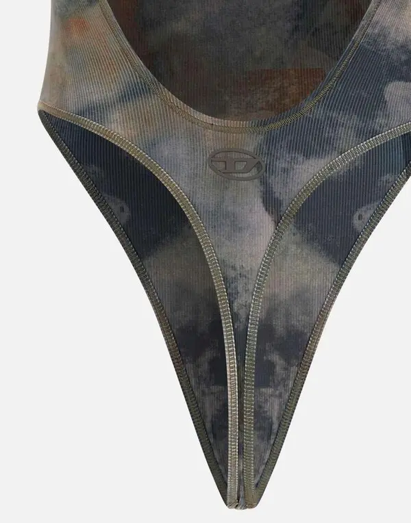 DIESEL® Ella Ribbed One-piece Swimsuit - Gray