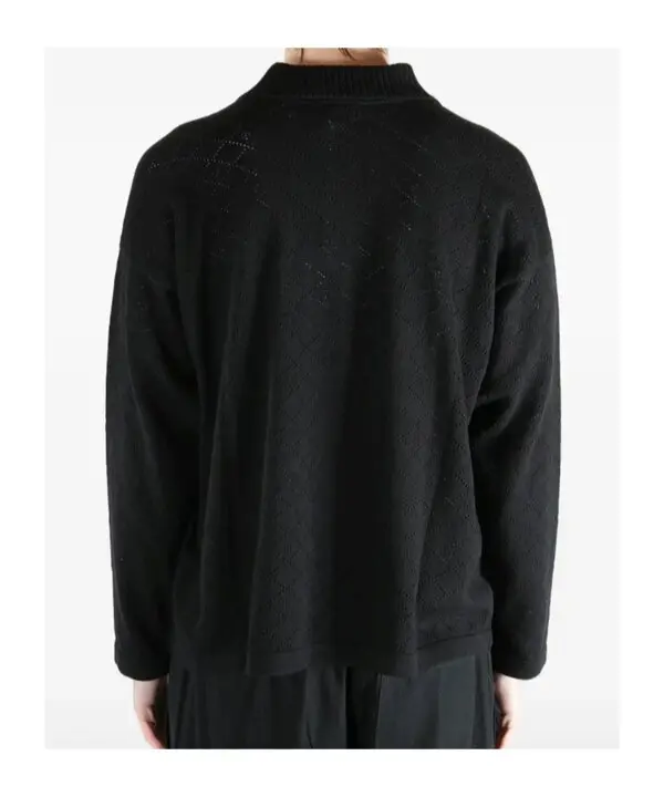 BODE Open-knit Collared Polo Shirt With Button Closure