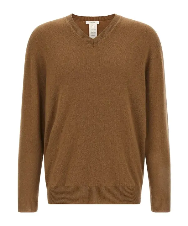 THE ROW Numi V-neck Cashmere Sweater - Brown
