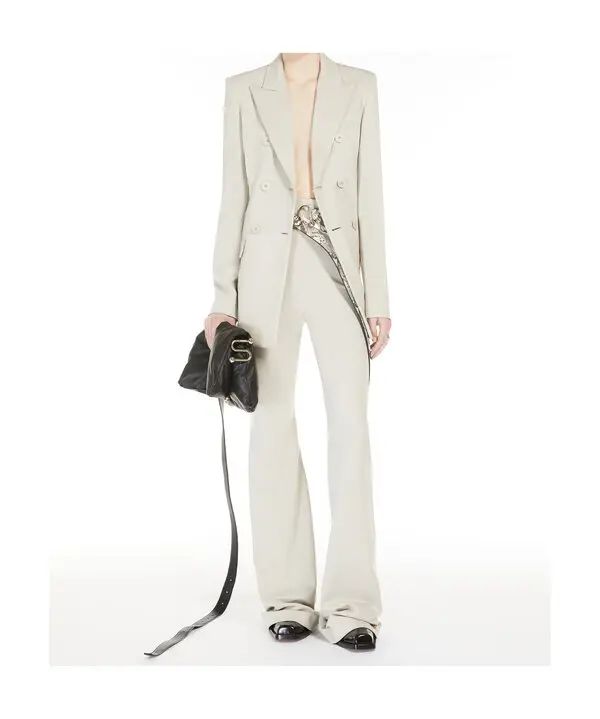 Sportmax High-waisted Flared Scuba Jersey Trousers