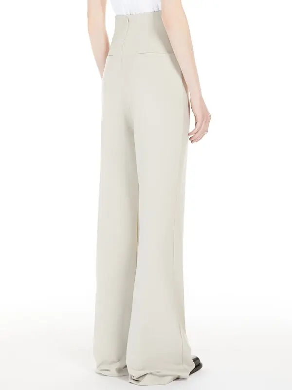 Sportmax High-waisted Flared Scuba Jersey Trousers