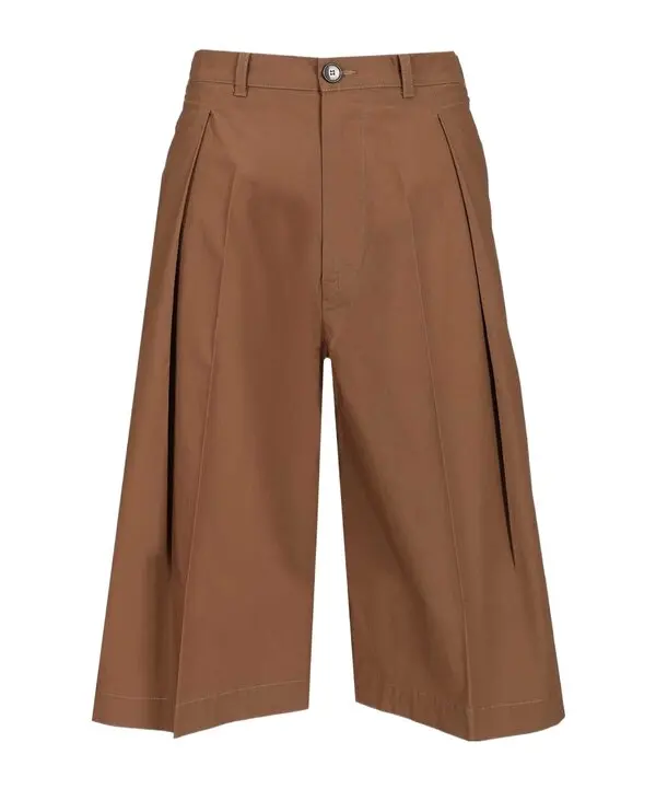 Barena Venezia Amado Pleated Bermuda Pants - Brown