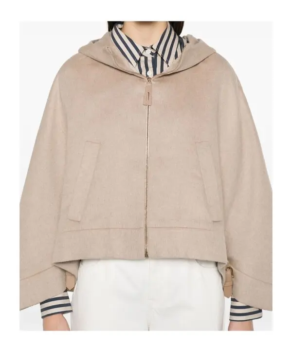 Max Mara Zip-up Hooded Jacket