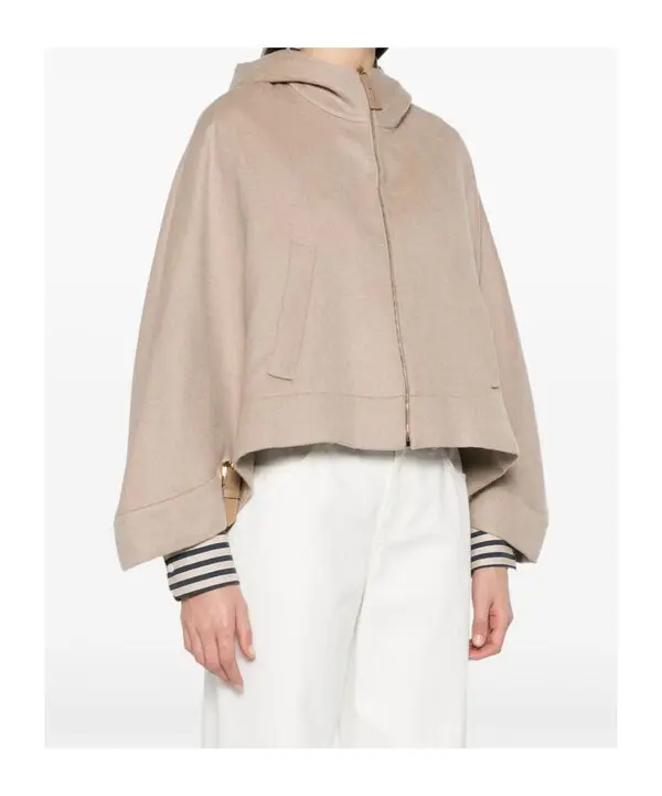 Max Mara Zip-up Hooded Jacket