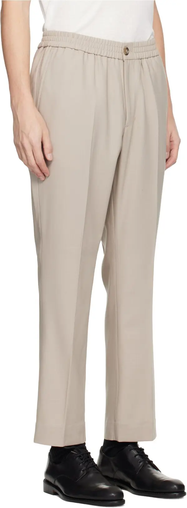 Ami Elasticated Waist Trousers - Black