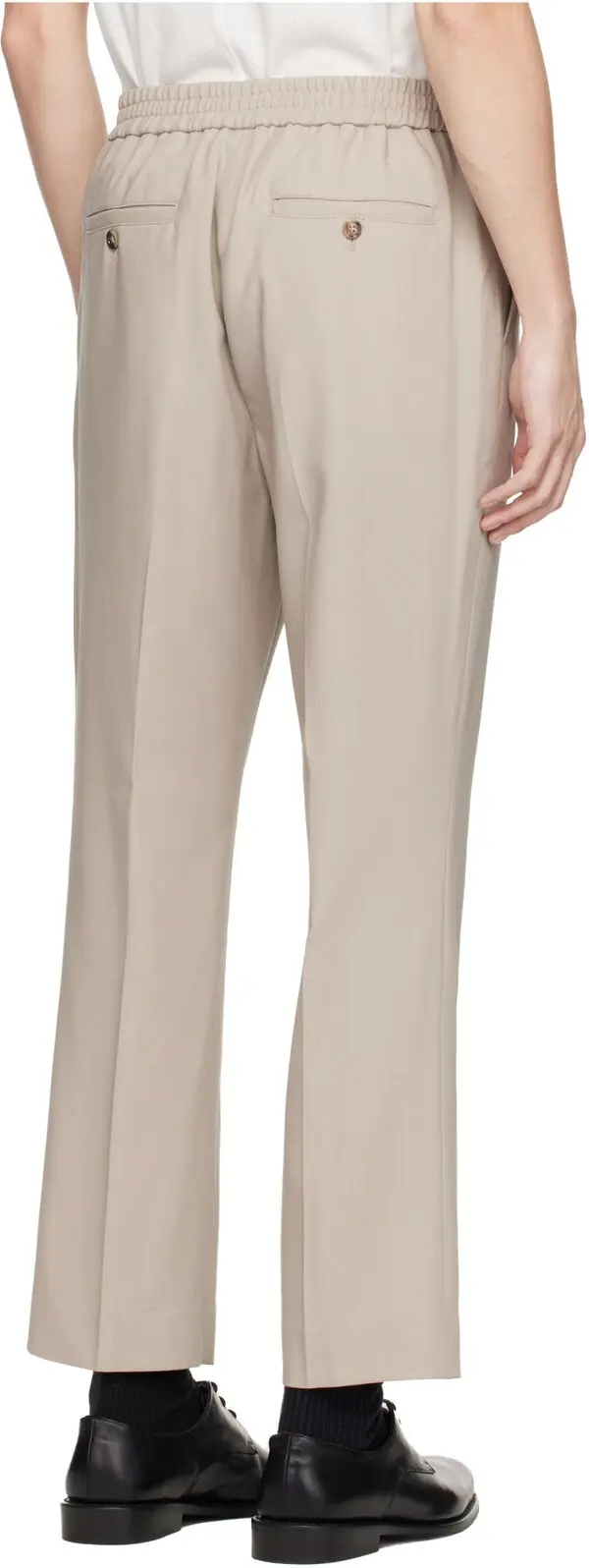 Ami Elasticated Waist Trousers - Black