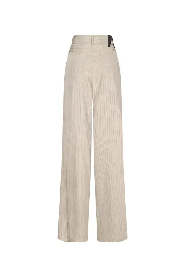 DARKPARK Pinstriped Wide Leg Trousers