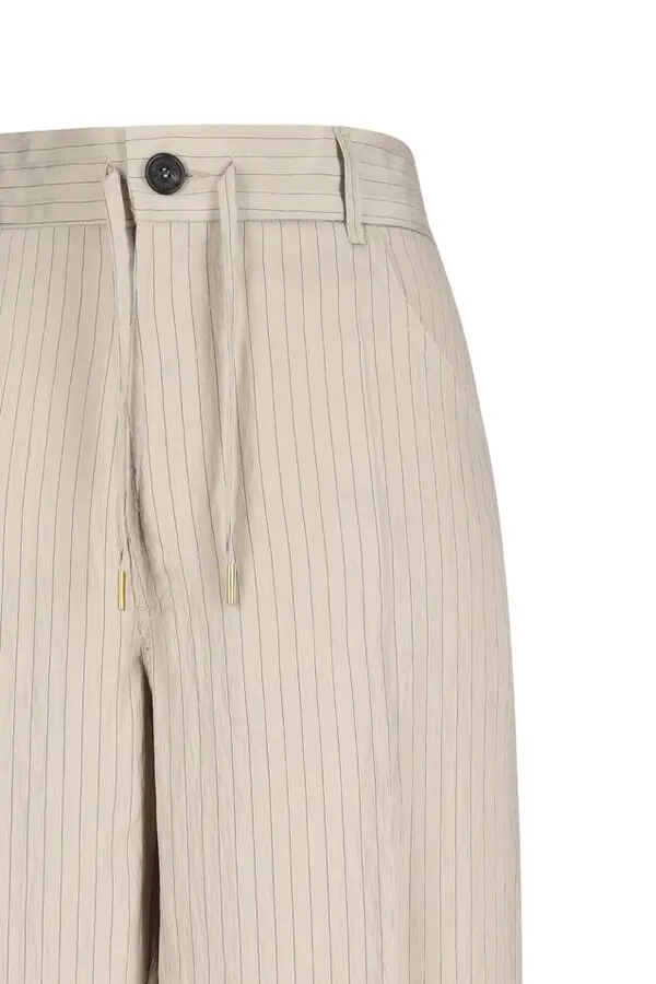 DARKPARK Pinstriped Wide Leg Trousers