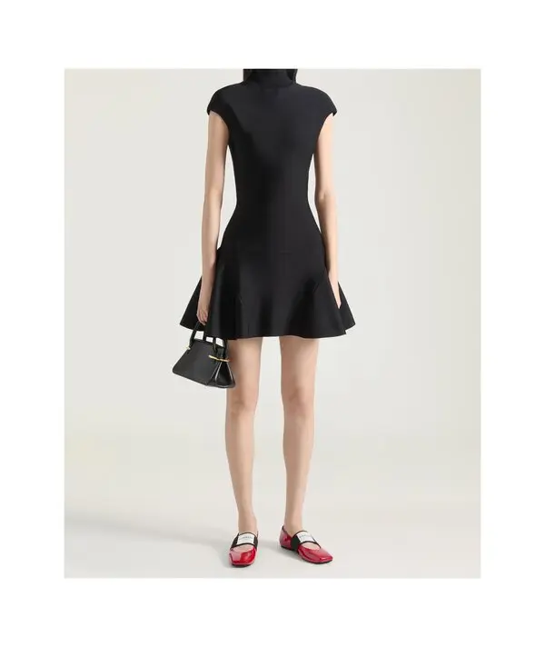 Givenchy Flared Mini Dress With High Collar