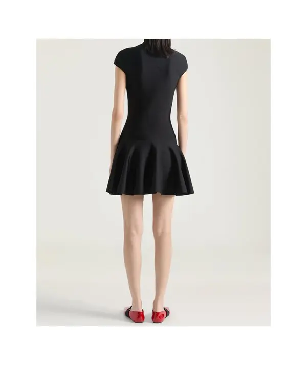 Givenchy Flared Mini Dress With High Collar
