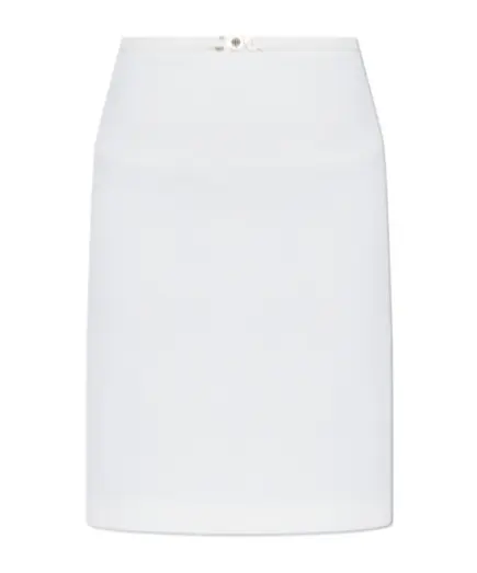 Versace Single Slit Skirt - White