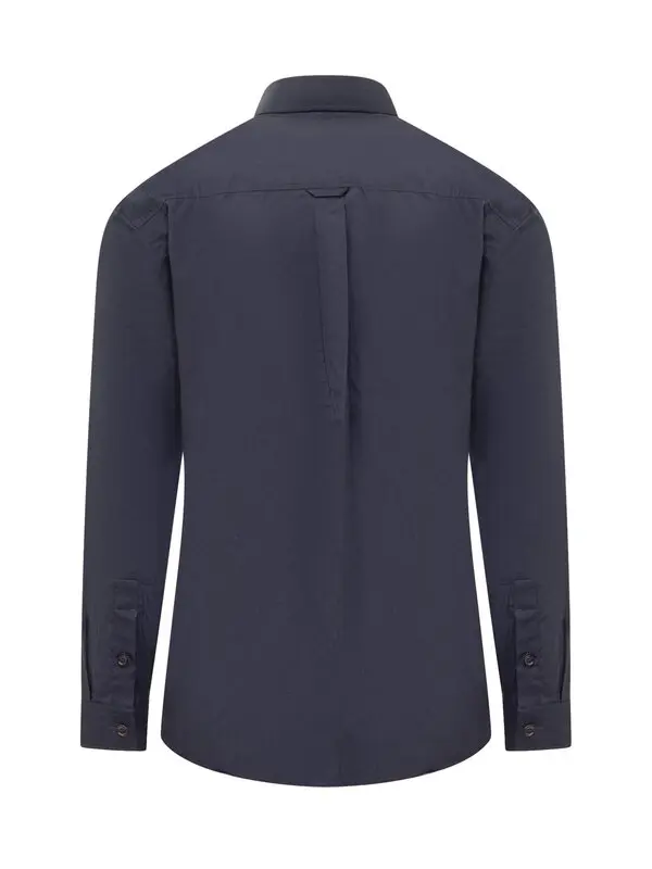 Burberry Logo-embroidered Long-sleeved Shirt
